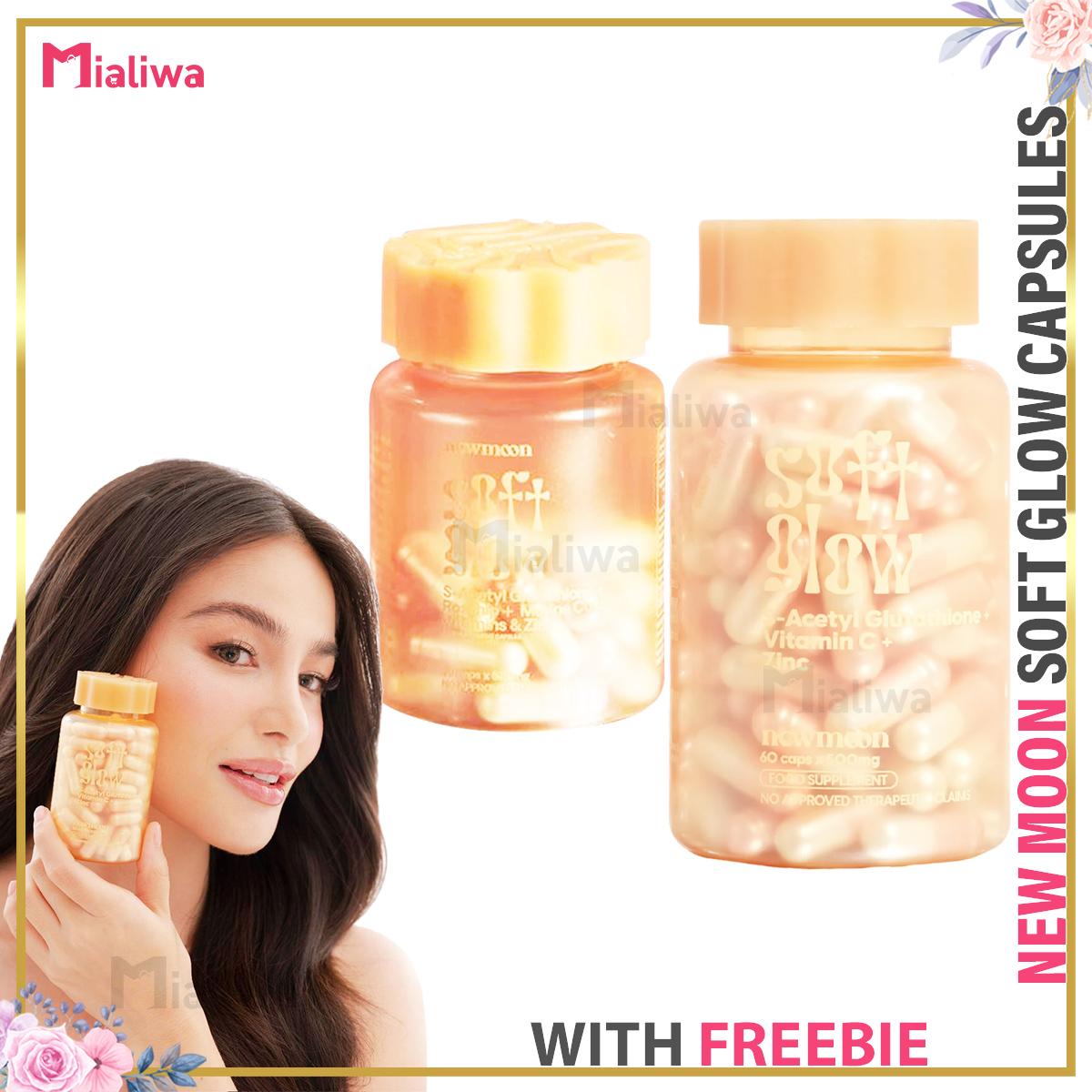 New Moon Soft Glow Hormo Balance Capsules Glutathione Collagen ...
