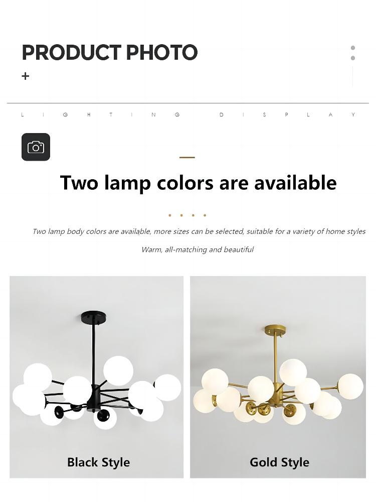 Modern Ceiling Chandelier For Living Room Pendant Lamp Tri Color Haging ...