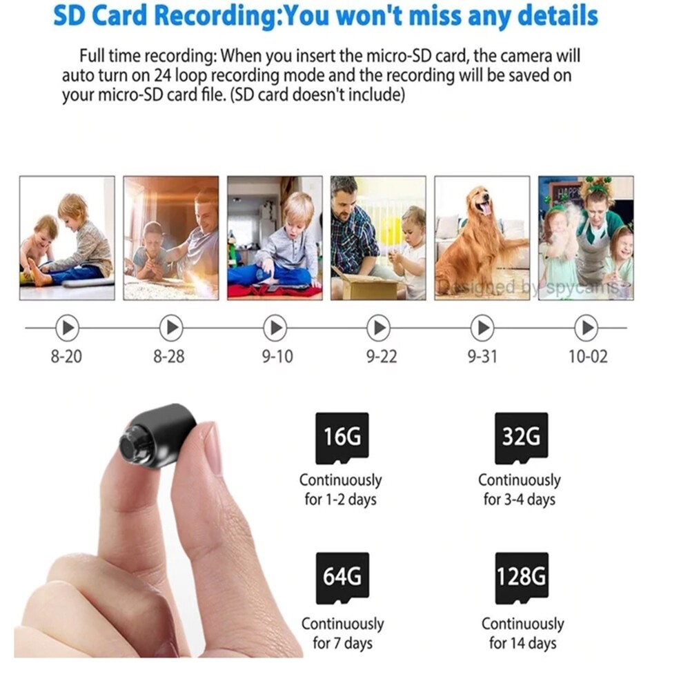 1080P Hidden Super Mini Camera CCTV Wireless WIFI IP Camera Motion ...