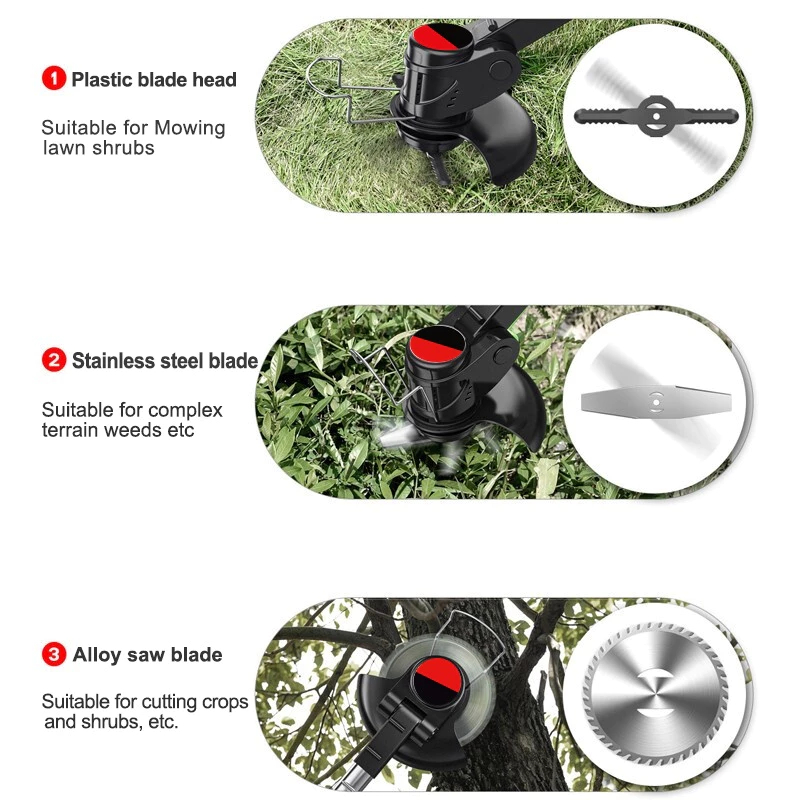 【24H Ship】Grass Cutter 388V Style Powerful Adjustable Cordless Electric ...