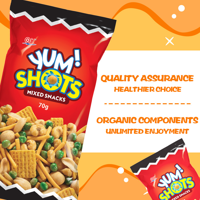 OK Yum Shots Mix Snack 70g - Delicious and Light Dry Snack Crispy ...
