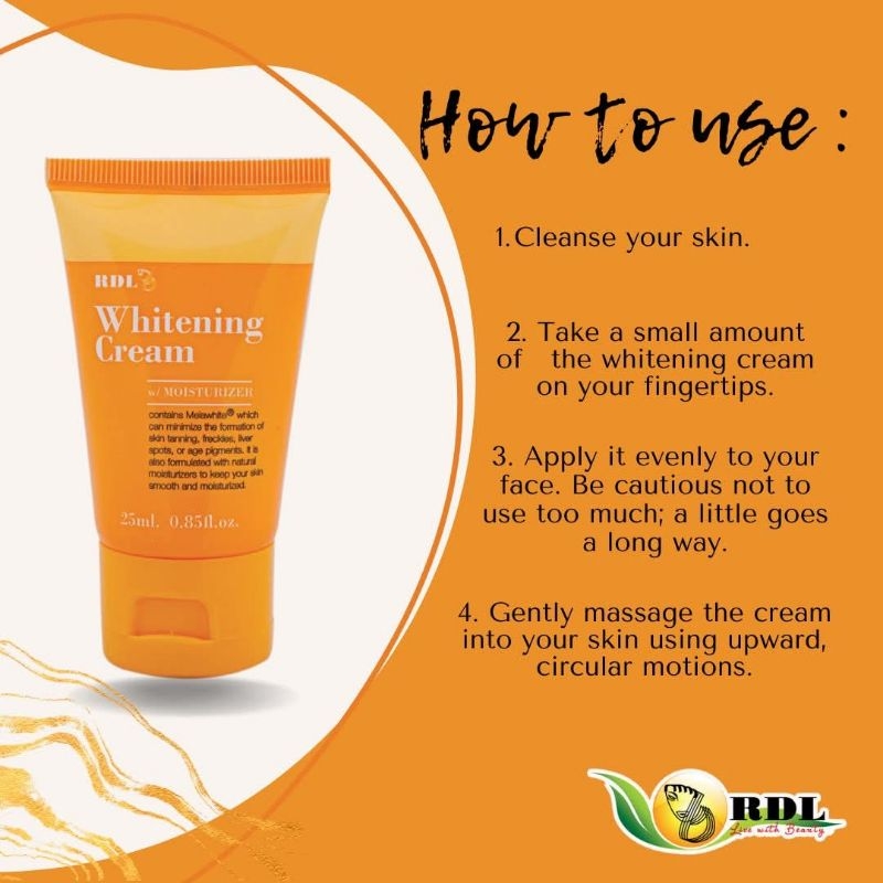 RDL Whitening Cream With Moisturizer (6g,12g & 25ml) | Shopee Philippines