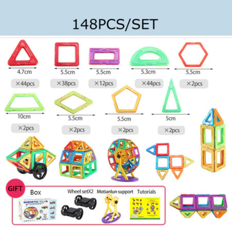 Aynmer 148Pcs in Box Magnetic Brick Building Block Set Kids Games ...