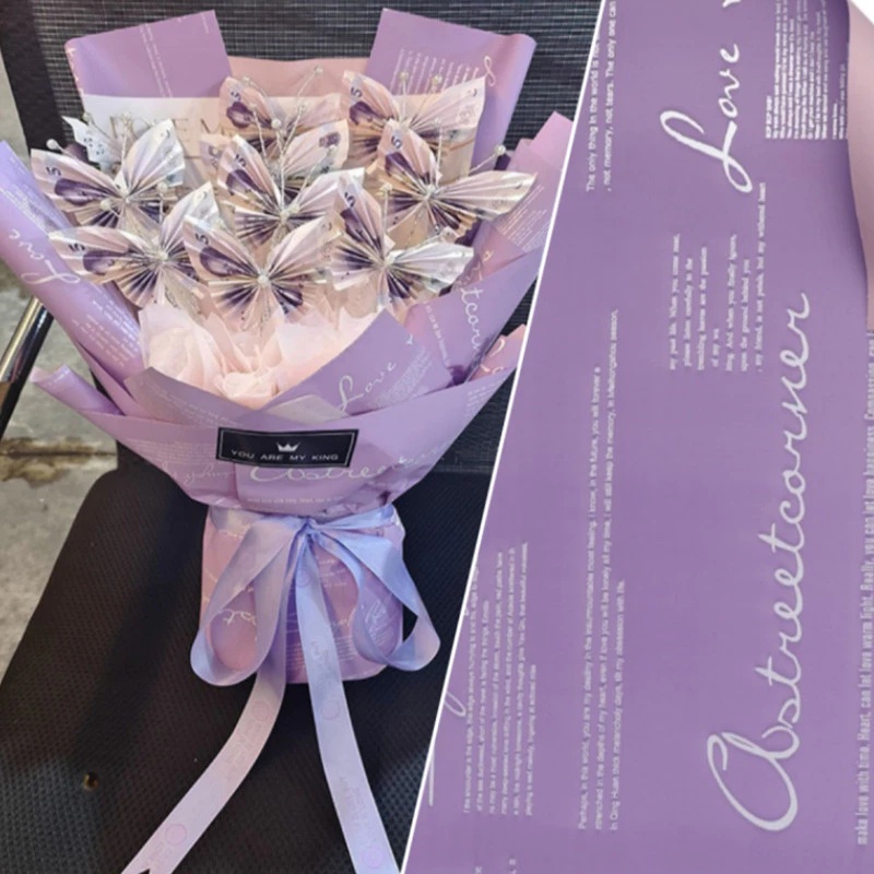 20pcs | Two-Color English Letter Paper Gift Wrapping Paper Korean Style ...