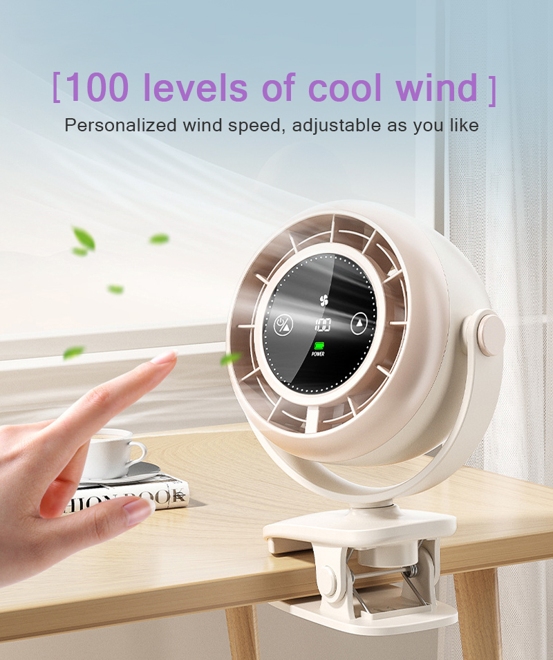 Turbo Desk Fan Rechargeable Clip Fun Cooling Fan For Bedroom wall fan ...