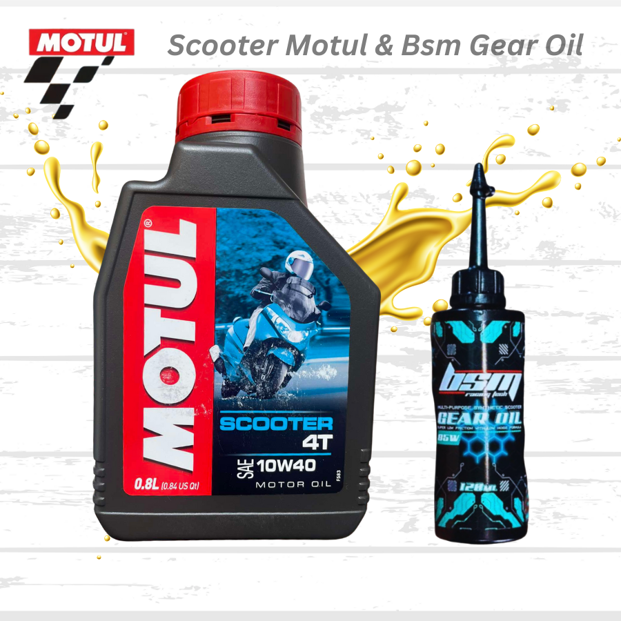 Original Motul Scooter ENGINE OIL 800ml /1Liter 4T SAE 10W-40 & BSM ...