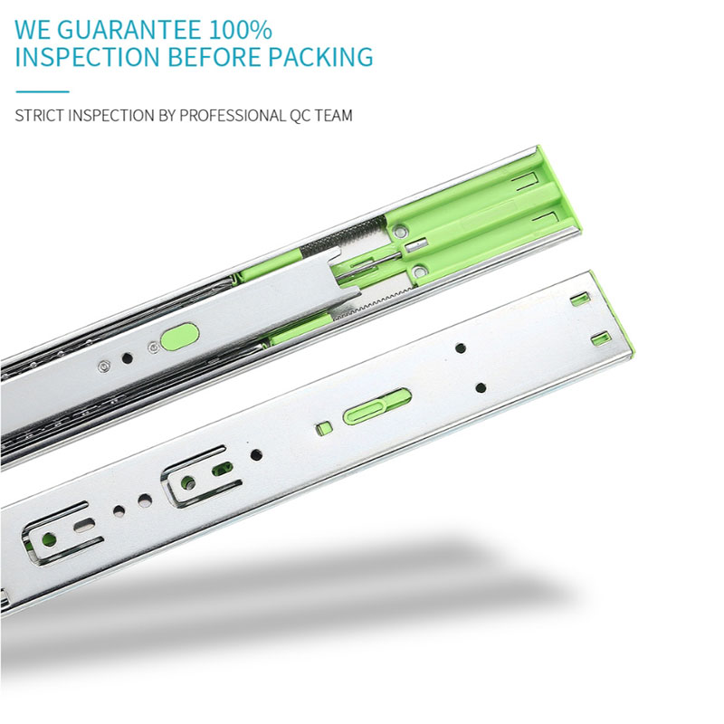 (1Pair) Heavy Duty Hydraulic Drawer Slide Soft Close Drawer Guide Rail ...