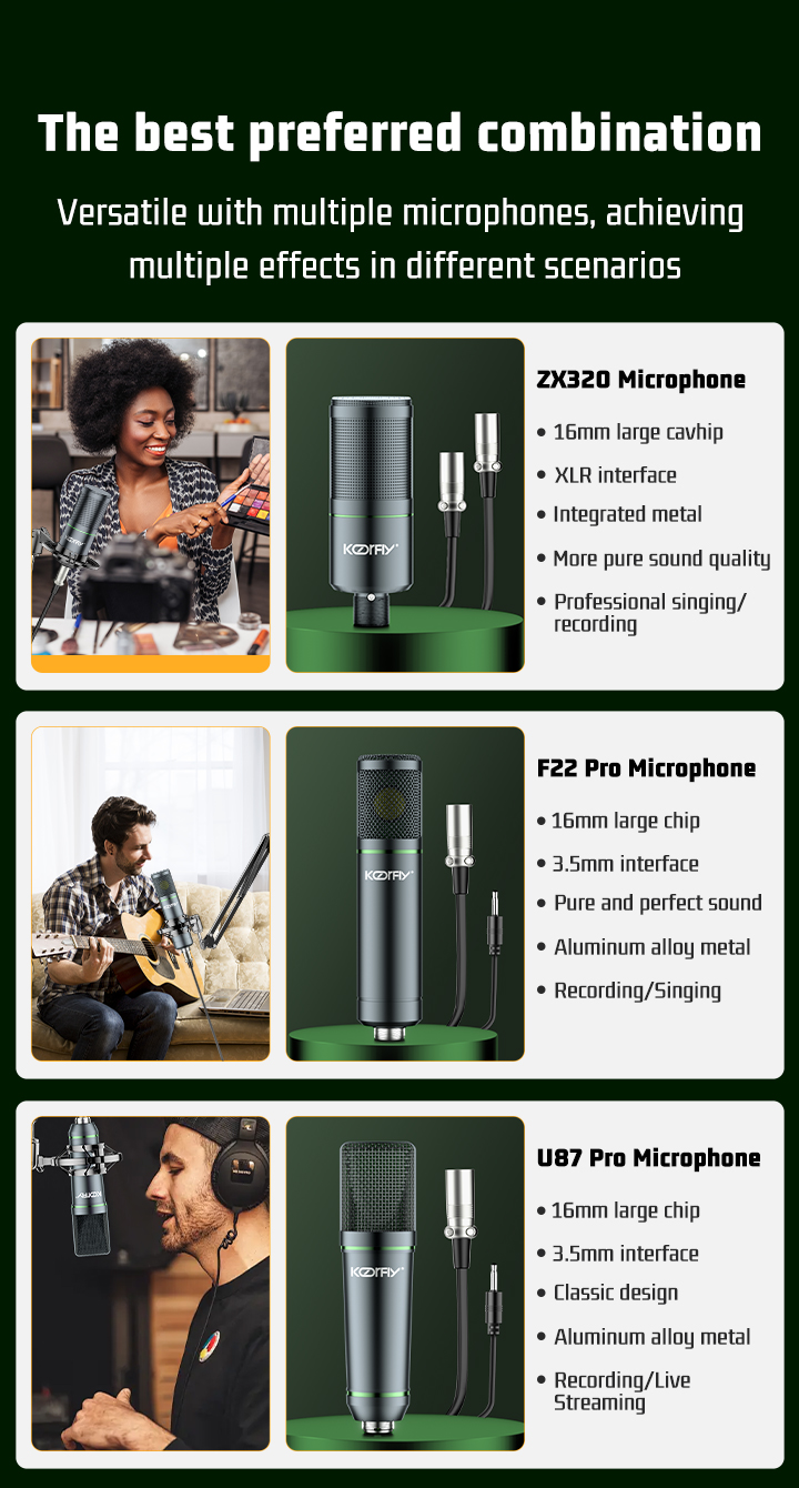 KOORFLY KF03 Sound Card Anchor Recording USB External SoundCard for ...