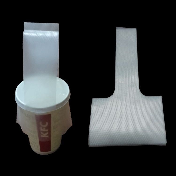 100PCS/Pack Take Out Plastic Bags T-Bag Shape Cups Suitable For 90-98mm ...