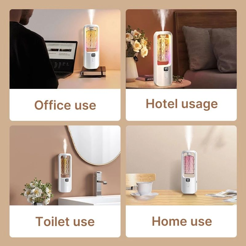 Digital display Rechargeable Fragrance Machine Automatic Aroma Diffuser ...