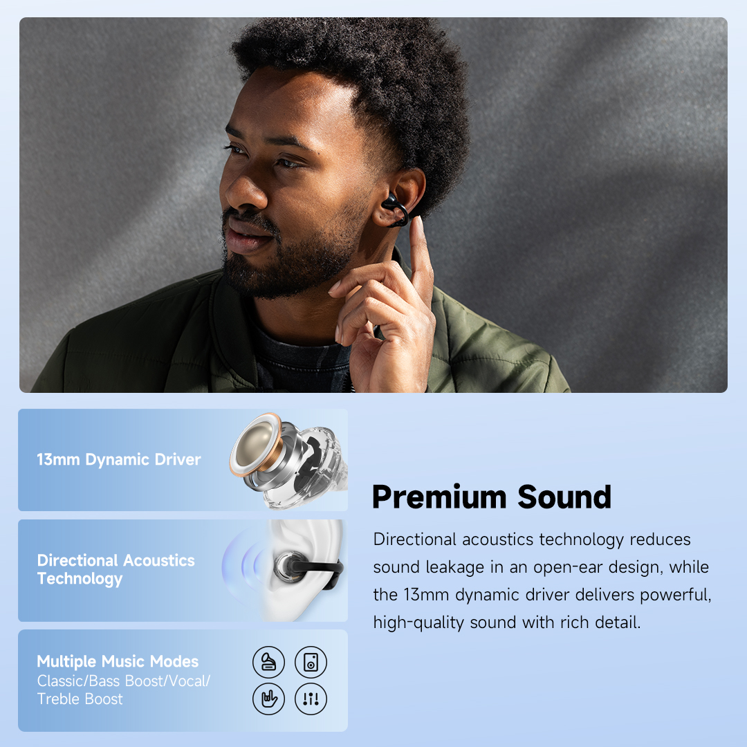 Edifier LolliClip Open-ear True Wireless Earbuds Adaptive Noise ...