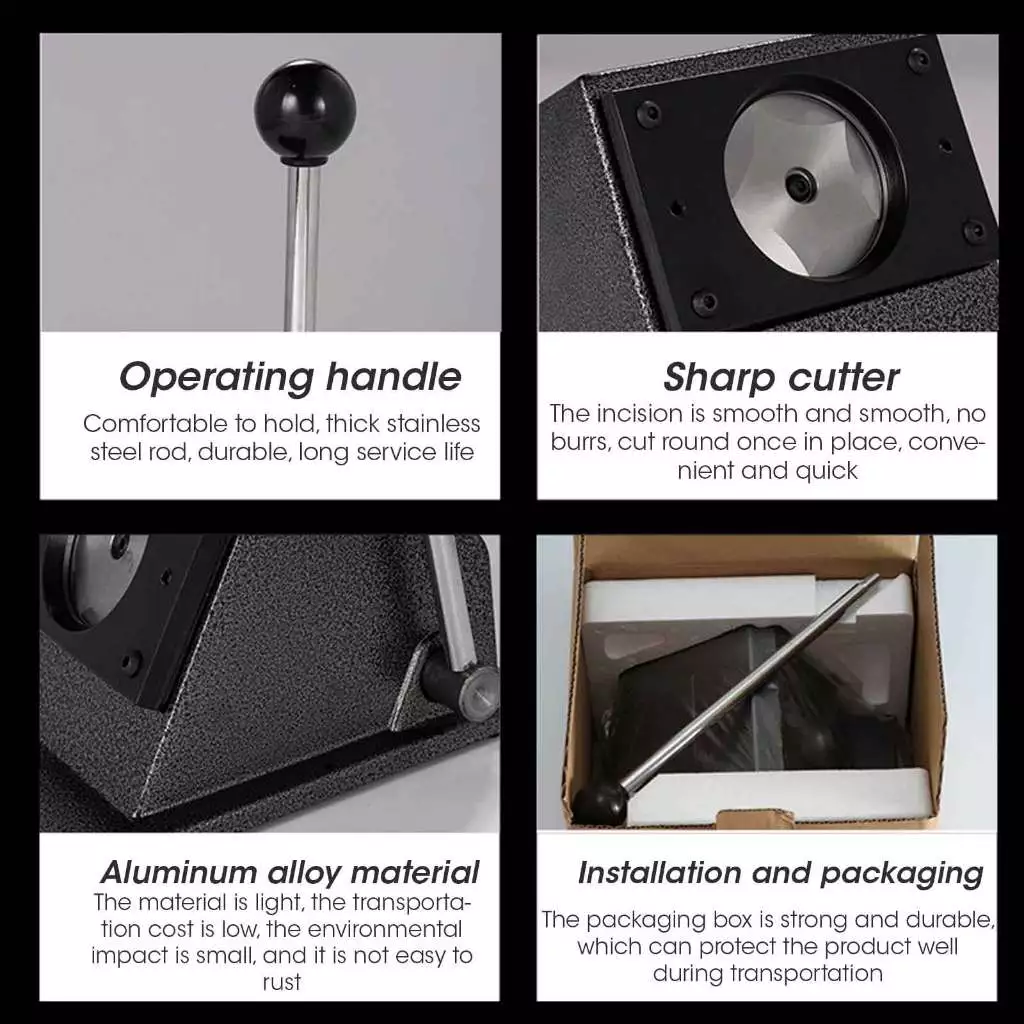 MC&HOME 58mm Circle Die Cutter Machine for Button Pin Badge Making ...