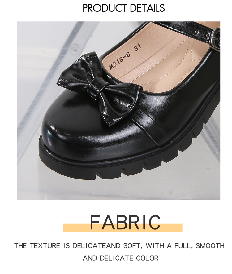 Size 25---36 fashion Trendy and Versatile Black School Shoes for Girls ...