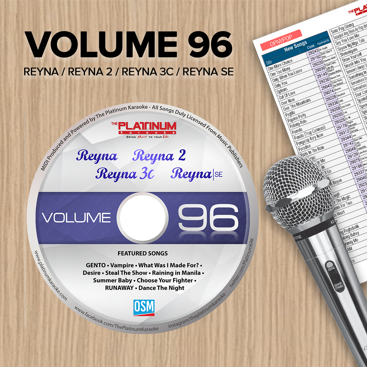 Platinum Karaoke Volume 96 CD Reyna/2/3C/SE | Shopee Philippines