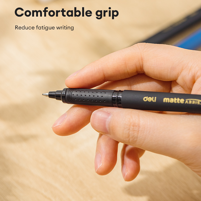 Deli 12PCS Student Gel Pen 0.7mm Bullet Sign Pen Black Writing Pen Blue ...