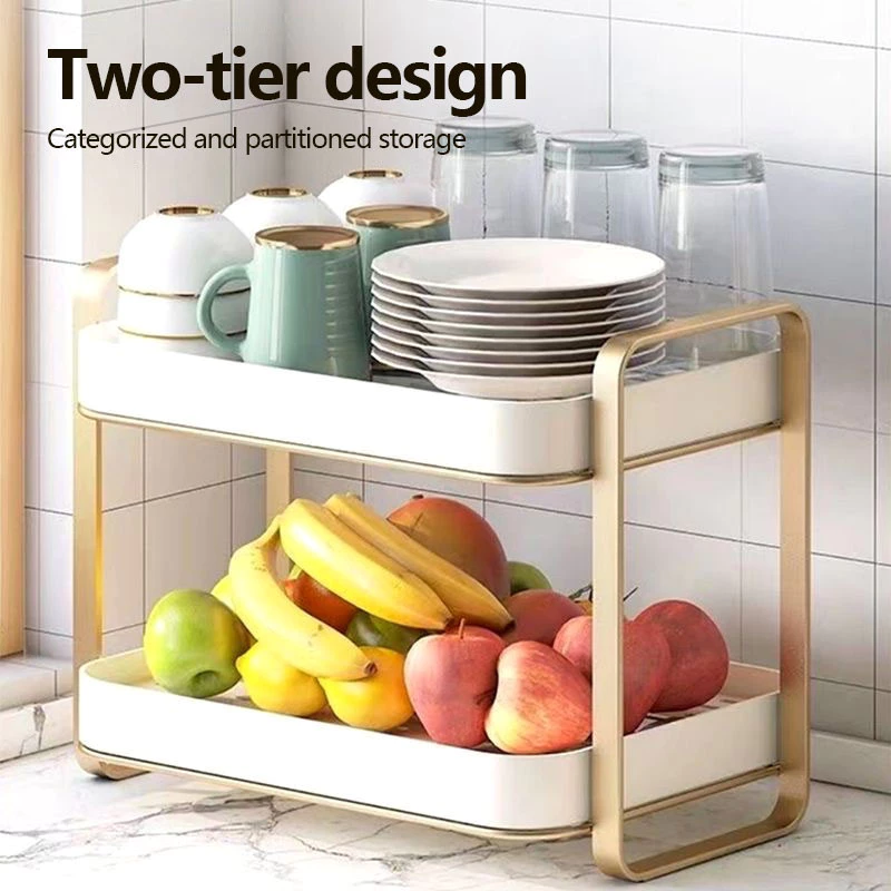 Water Cup Storage Rack 2Tiers Cup Holder Detachable Desktop Storage ...