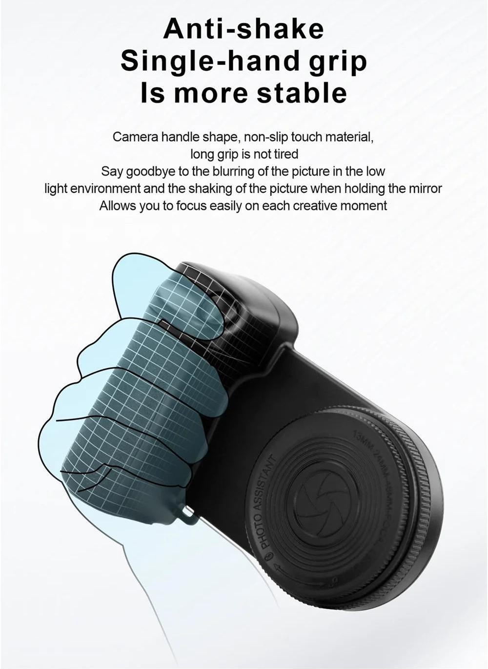 Magnetic Phone Camera Grip Snapgrip with Fill Light Bluetooth Control ...