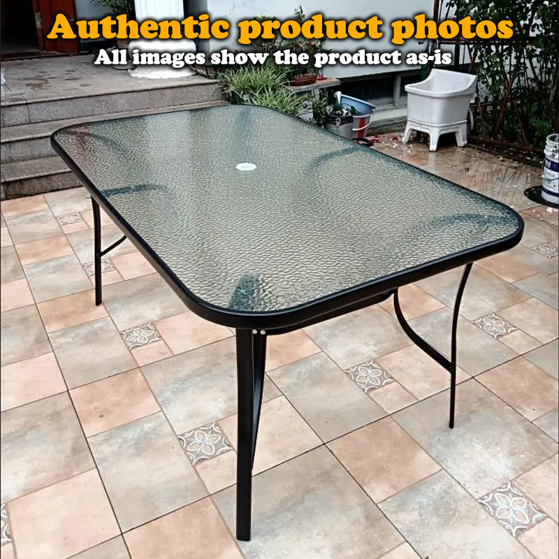 Patio Table with Umbrella Hole Commercial All-Weather Table with Heat ...