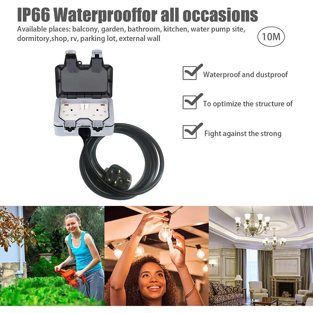 IP66 Weatherproof Outdoor Wall Socket Outdoor Socket Waterproof USB ...