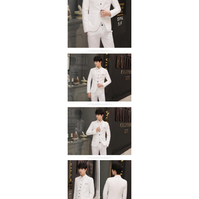 ADO (Local Delive)Suit Men's Three-Piece Suit Men's Full Set of Coat ...