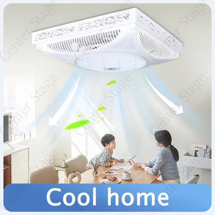 COD 3-gear ceiling fan 60*60cm fixed ceiling fan Kitchen Ceiling ...