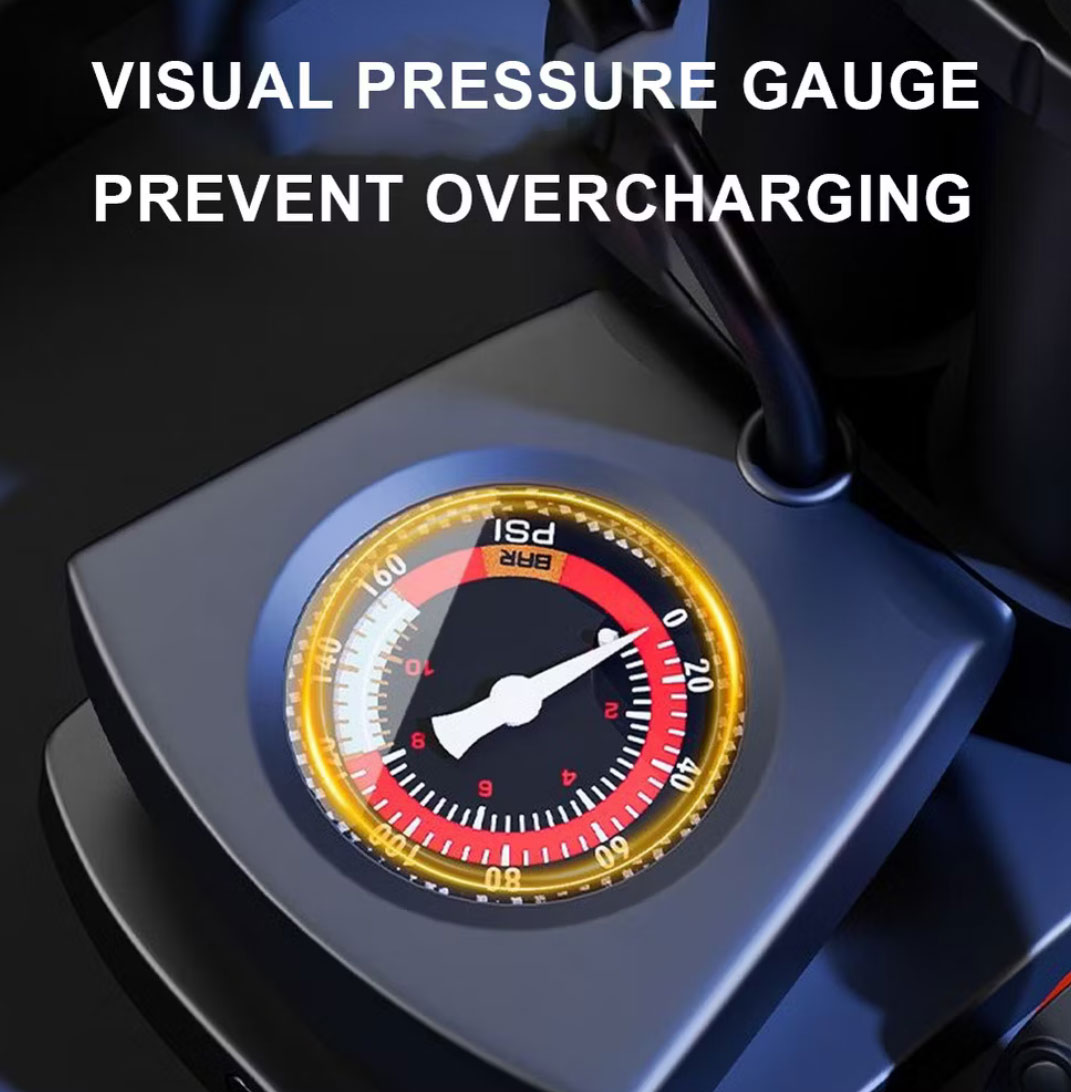 Foot pump Portable multi-function high-pressure air pump Bicycle ...