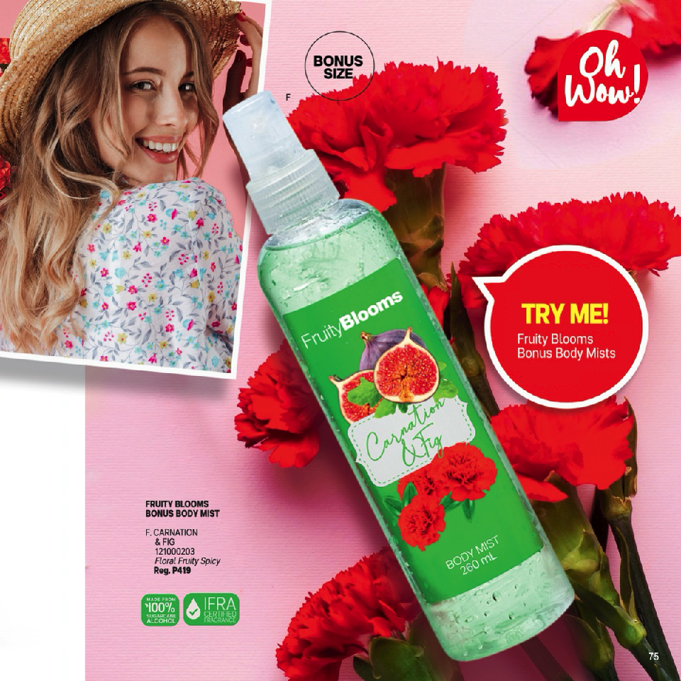 Fruity Blooms Carnation & Fig Body Mist 250 mL | Shopee Philippines