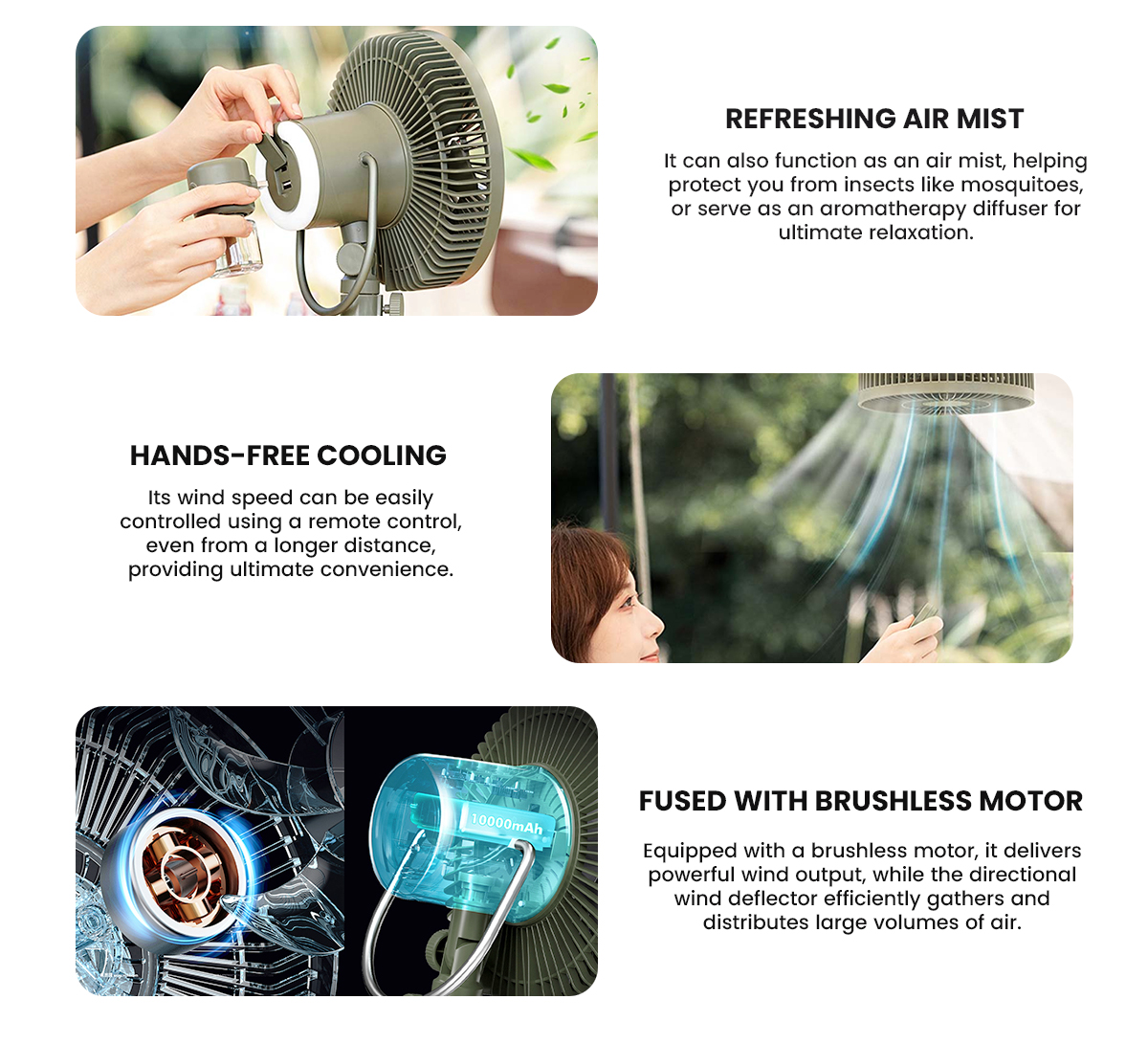 TYLEX XM57 Portable Camping Fan With Powerbank | Shopee Philippines