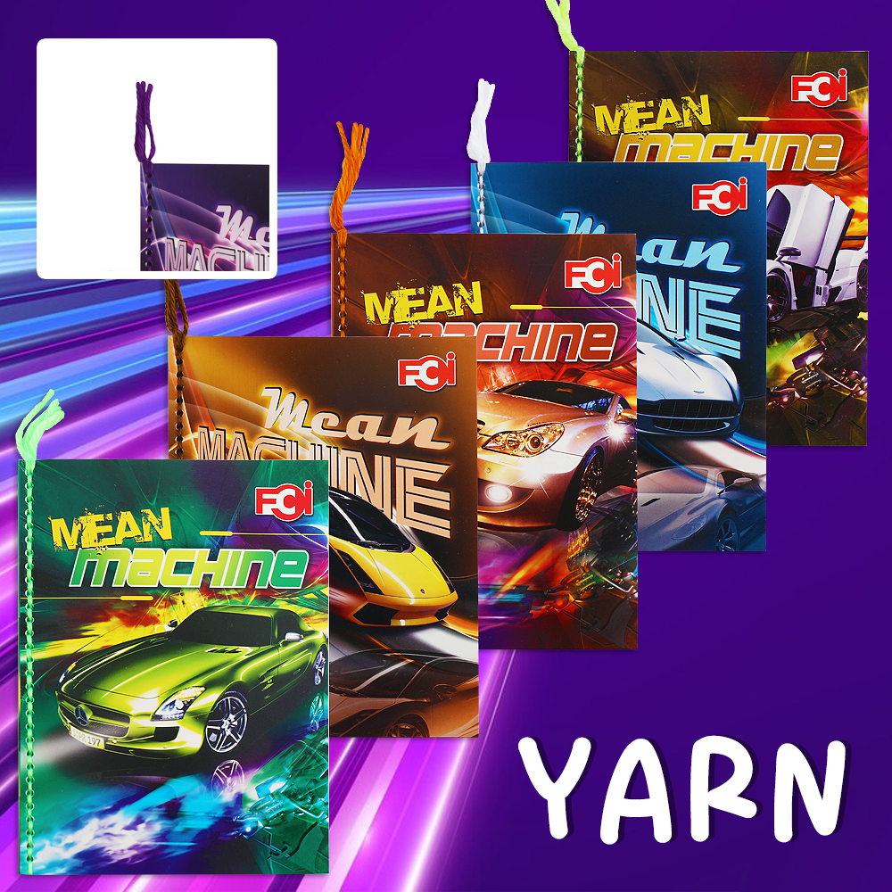 FCI SPIRAL NOTEBOOK WITH YARN (YARN NTBK) ASSORTED DESIGN 80leaves ...