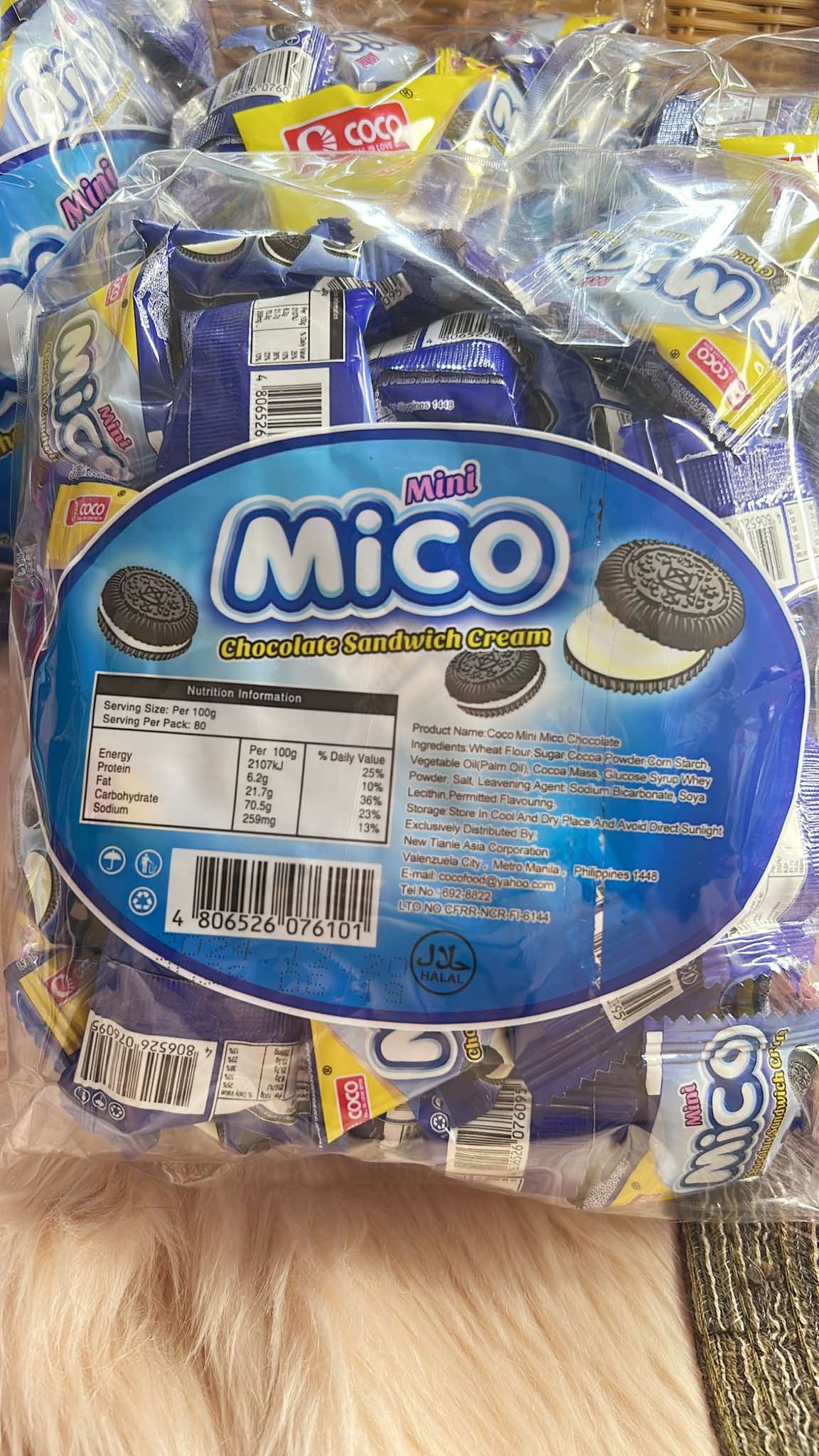 COCO MINI MICO CHOCOLATE SANDWICH CREAM (367g/75pcs) SNACKS | Shopee ...