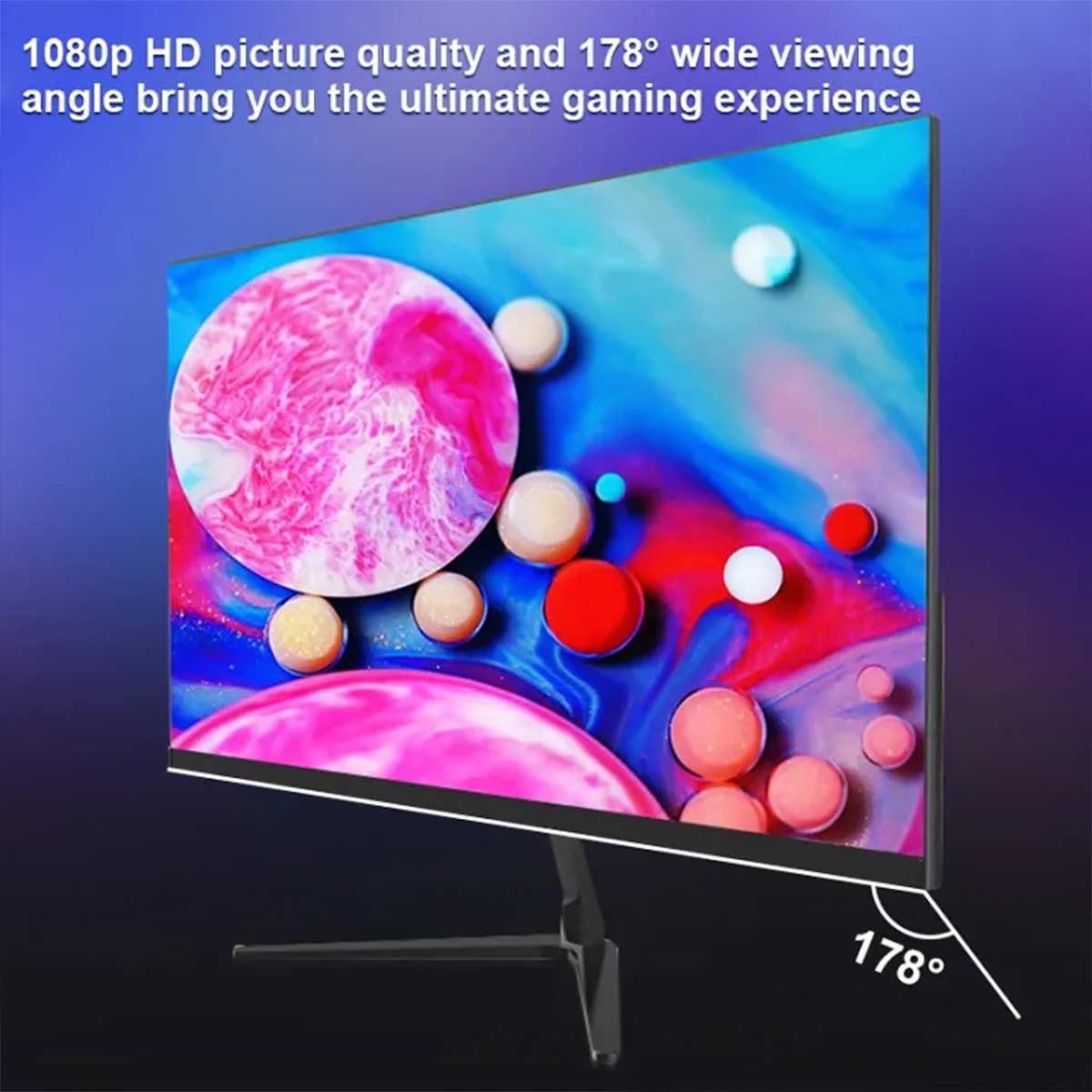 JEAANSP Full HD Monitor 19 22inch 60Hz 24 27Inch 75Hz 100HZ 7mm Ultra ...