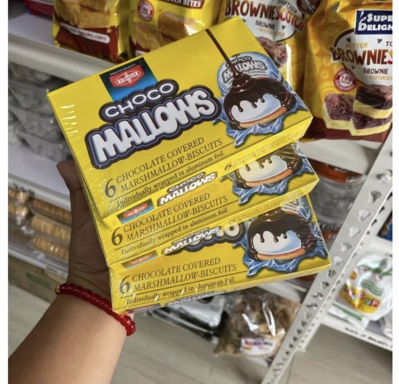 CHOCO MALLOWS (6pcs/100G) SNACKS MARSHMALLOW | Shopee Philippines
