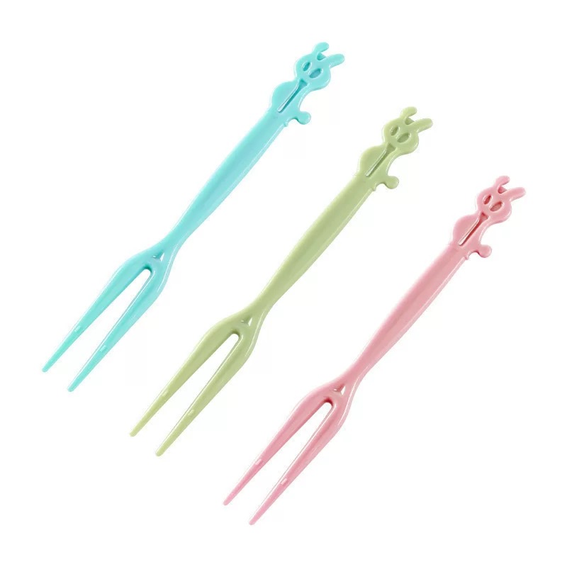 ZH295 Fruit Fork 50pcs/pack Set Disposable Reusable Cartoon Food Fruits ...
