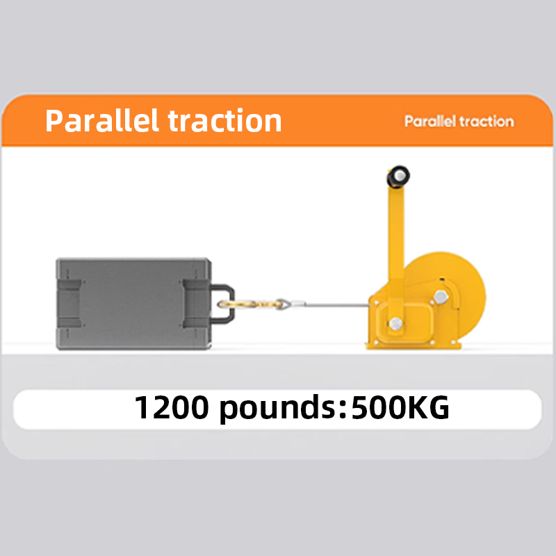 1200LBS Manual Winch Heavy Duty Hand Crank Winch Automatic Brake ...