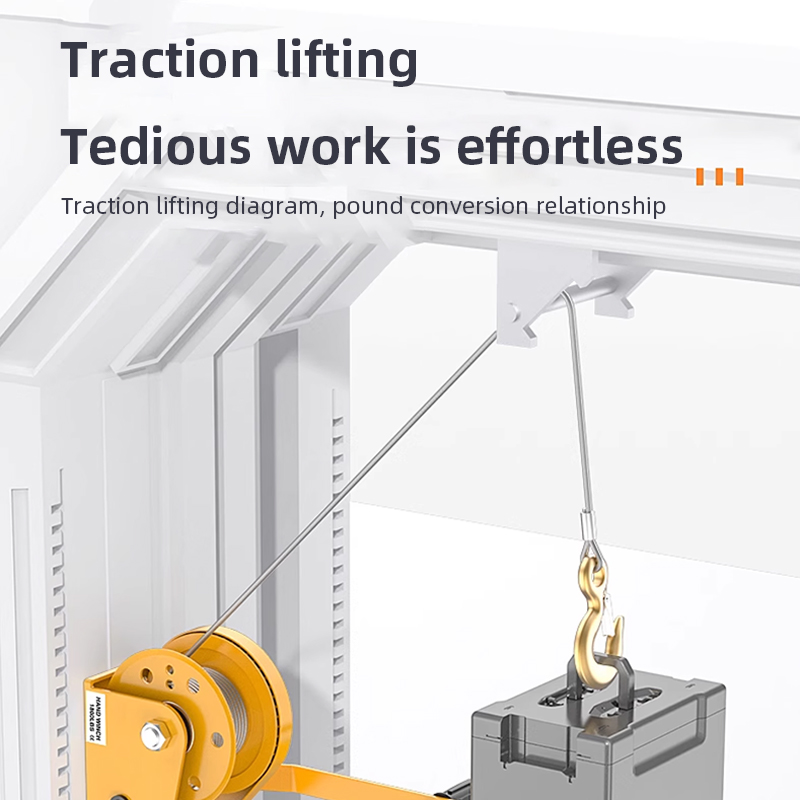 1200LBS Manual Winch Heavy Duty Hand Crank Winch Automatic Brake ...