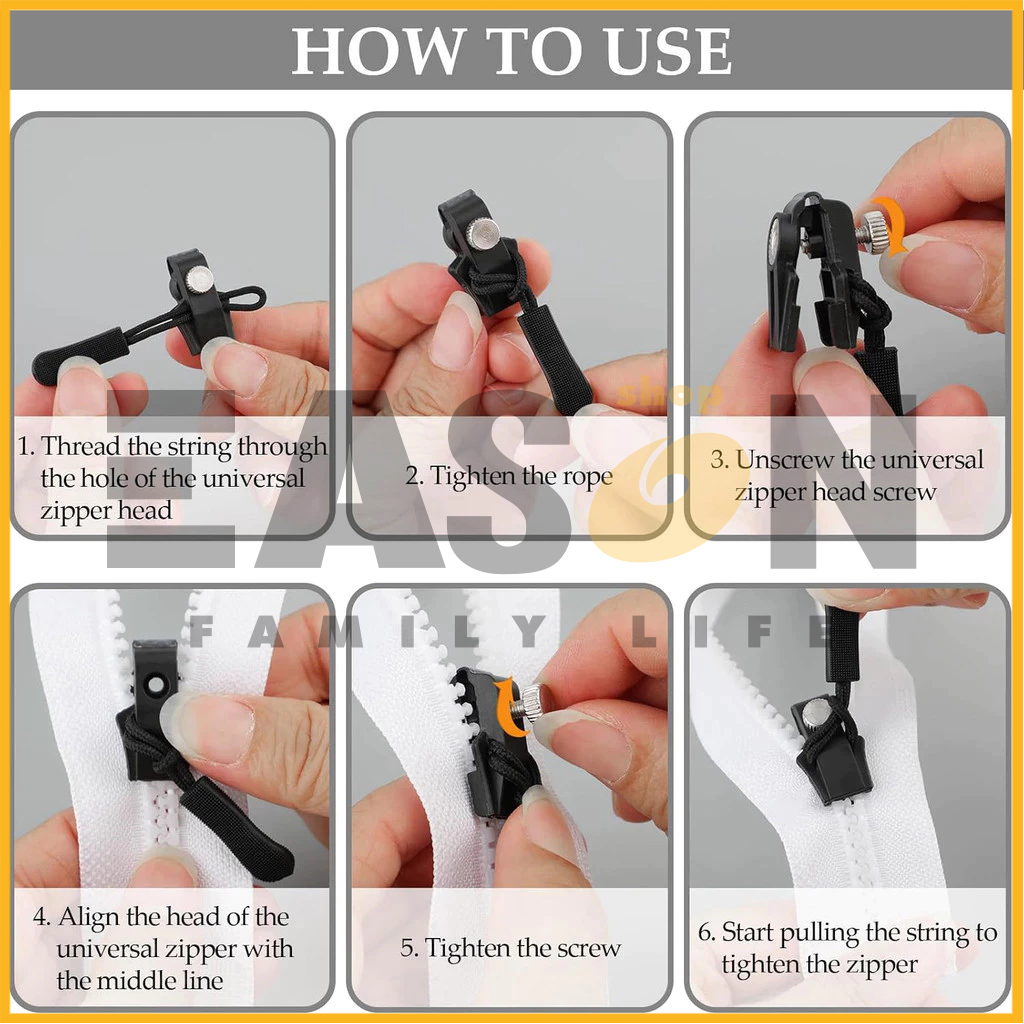 Zipper Repair Kit - Universal Instant Zipper Repair Replacement Zippers ...