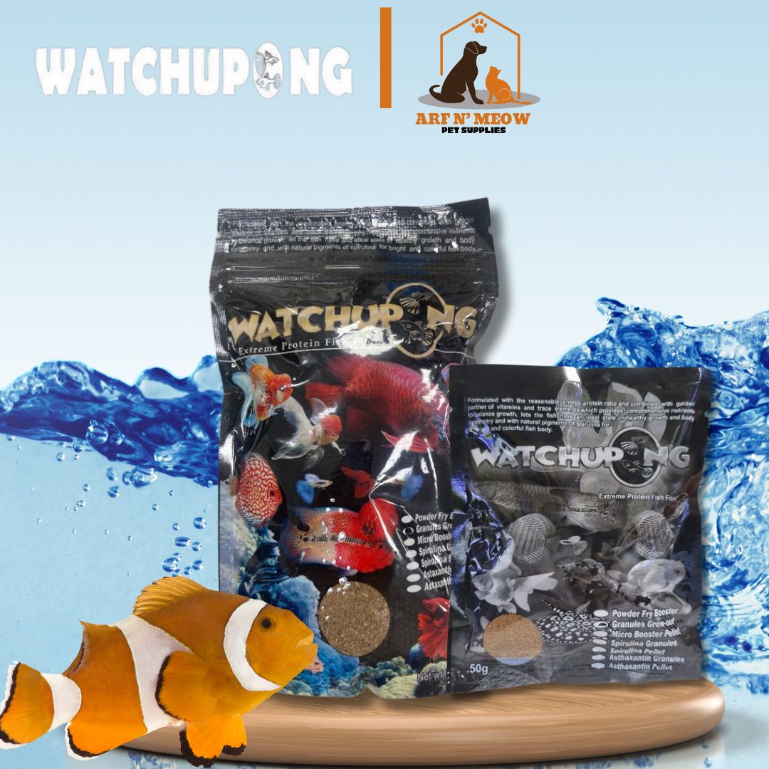 100g 50g Watchupong Powder Fry Booster Betta Fish Food Granules Grow ...