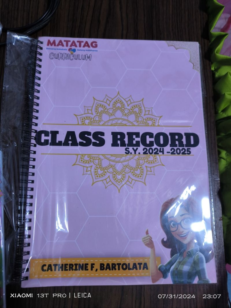 CUSTOMIZED/PERSONALIZED CLASS RECORD WITH ATTENDANCE SHEET FOR TEACHER ...