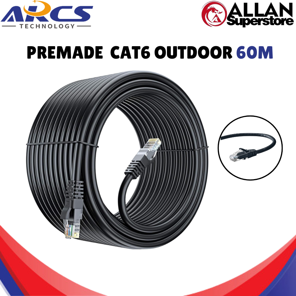 ARCS Technology Cat6 Outdoor 10M-60M Internet Cable | Lan Cable ...