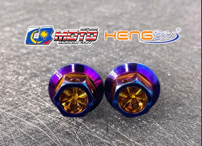 HENG Heat Guard Bolts for PCX 150 & 160 (2pcs) CNC TITANIUM | Shopee ...