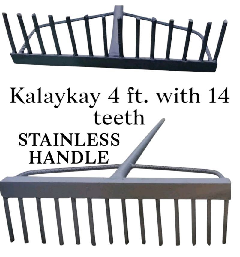 Stainless Handle Kalaykay/Garden Rake 4 ft with 14 Tooth | Shopee ...