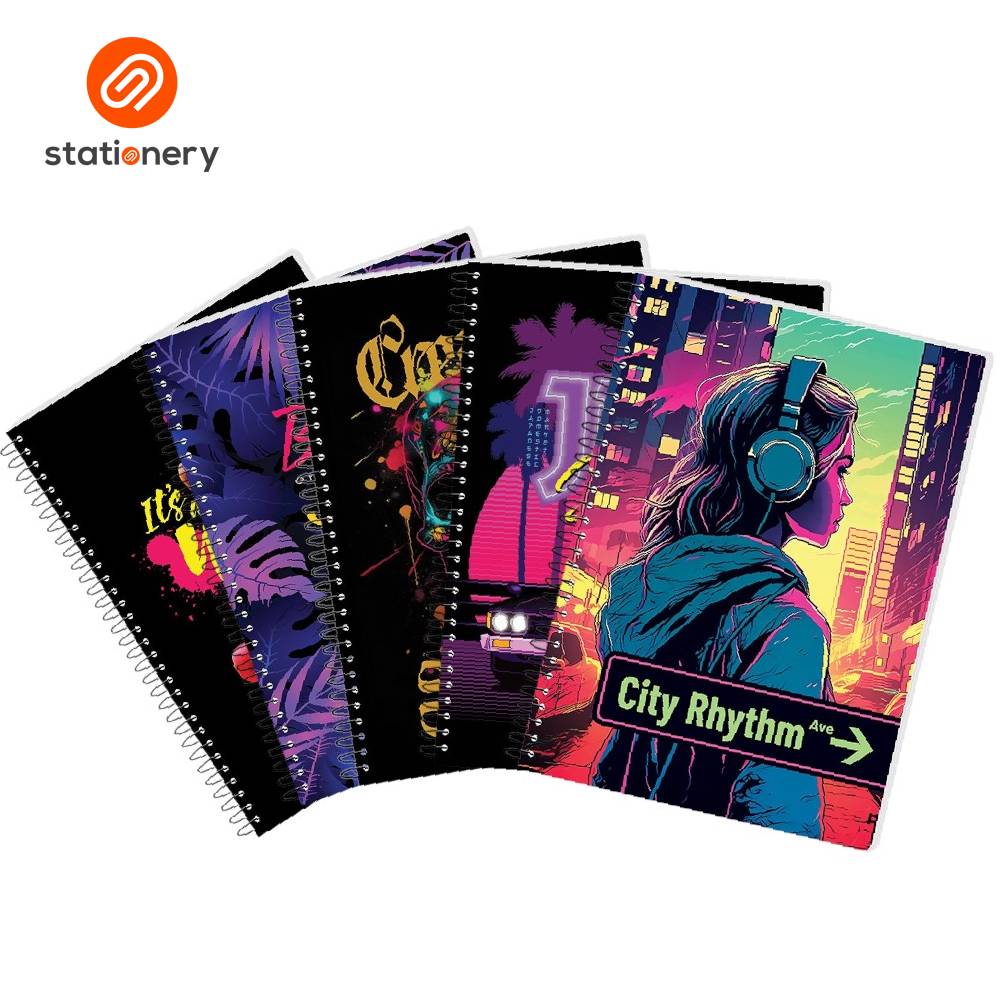 Advance Spring Leaf Spiral Notebook Black Collection Pack of 5 | Shopee ...