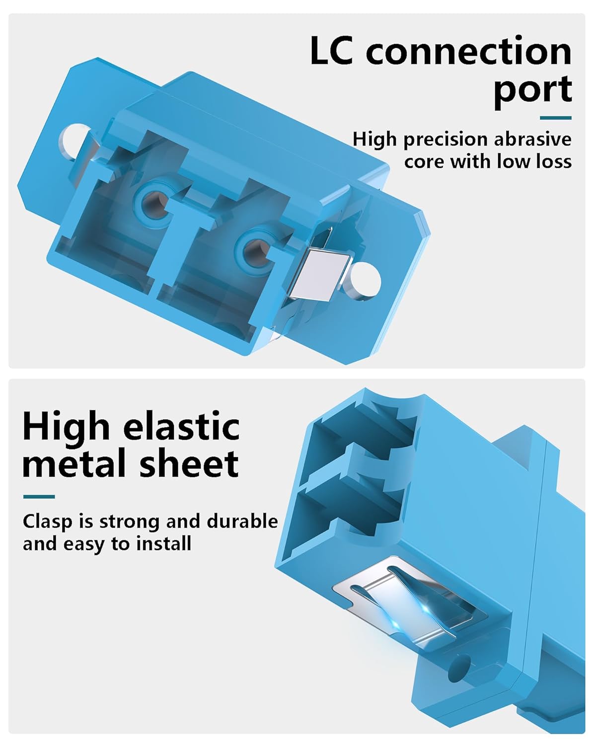ALLAN LC Fiber Optic Adapter LC to LC Fiber Coupler Duplex Singlemode ...
