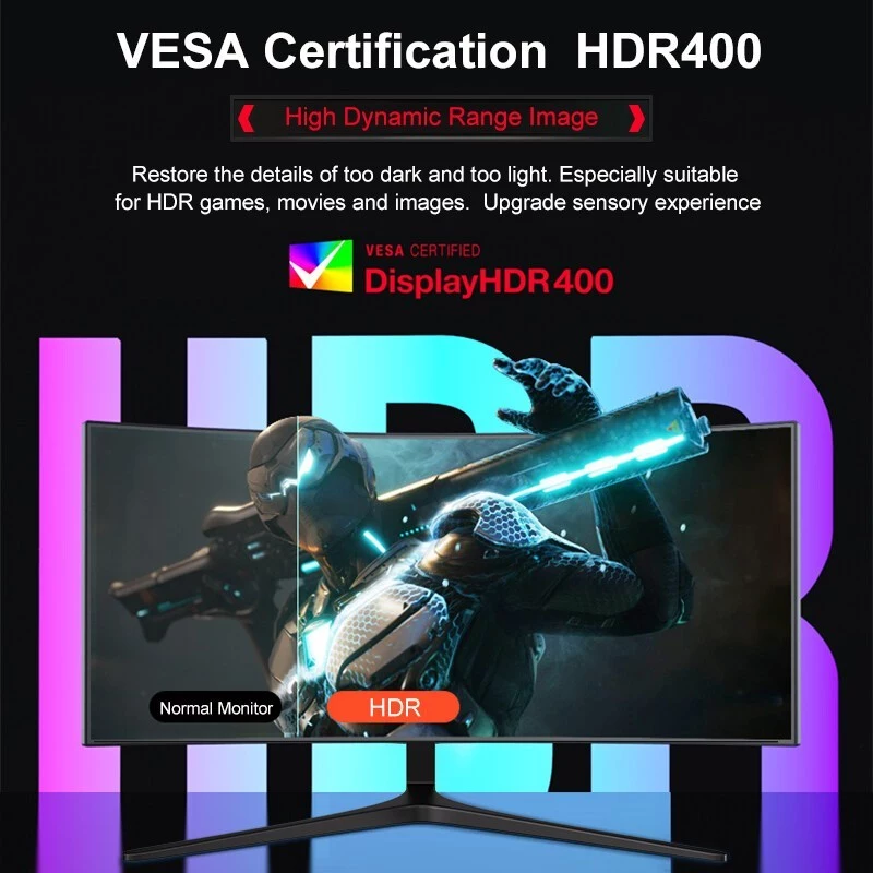 EXPOSE Gaming Monitor 75/165Hz 27/24/22/19 Inch Curved Pc Gaming 4K ...