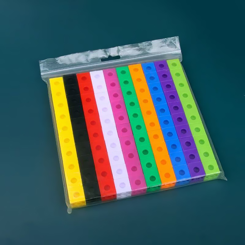 100pcs 2CM Math Linking Cubes Blocks Snap Cube Links Numberblocks Cubes ...