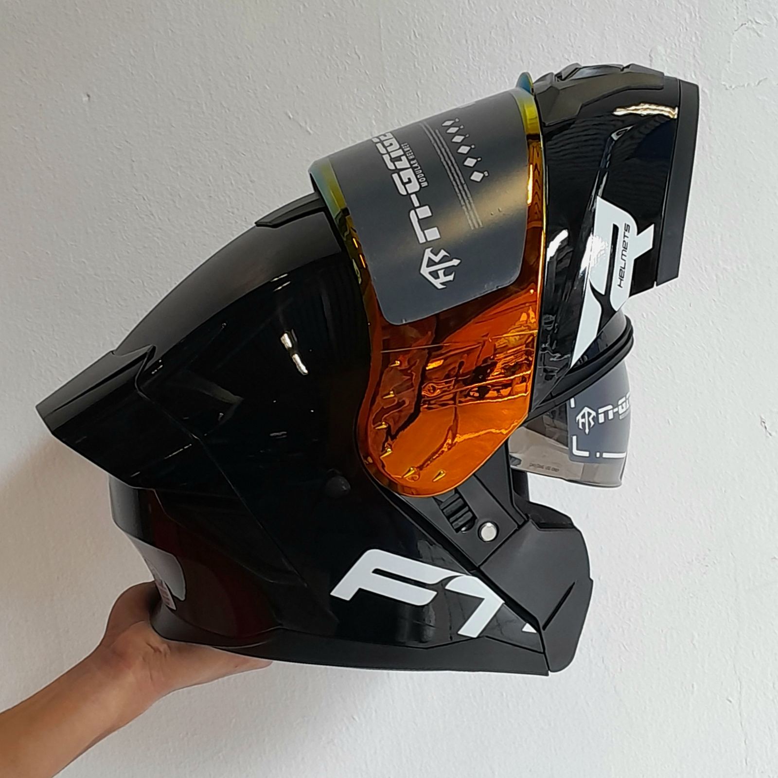 Helmet FTR Ngage Modular Dual Visor Solid Flip-Up Helmet 2990157 ...