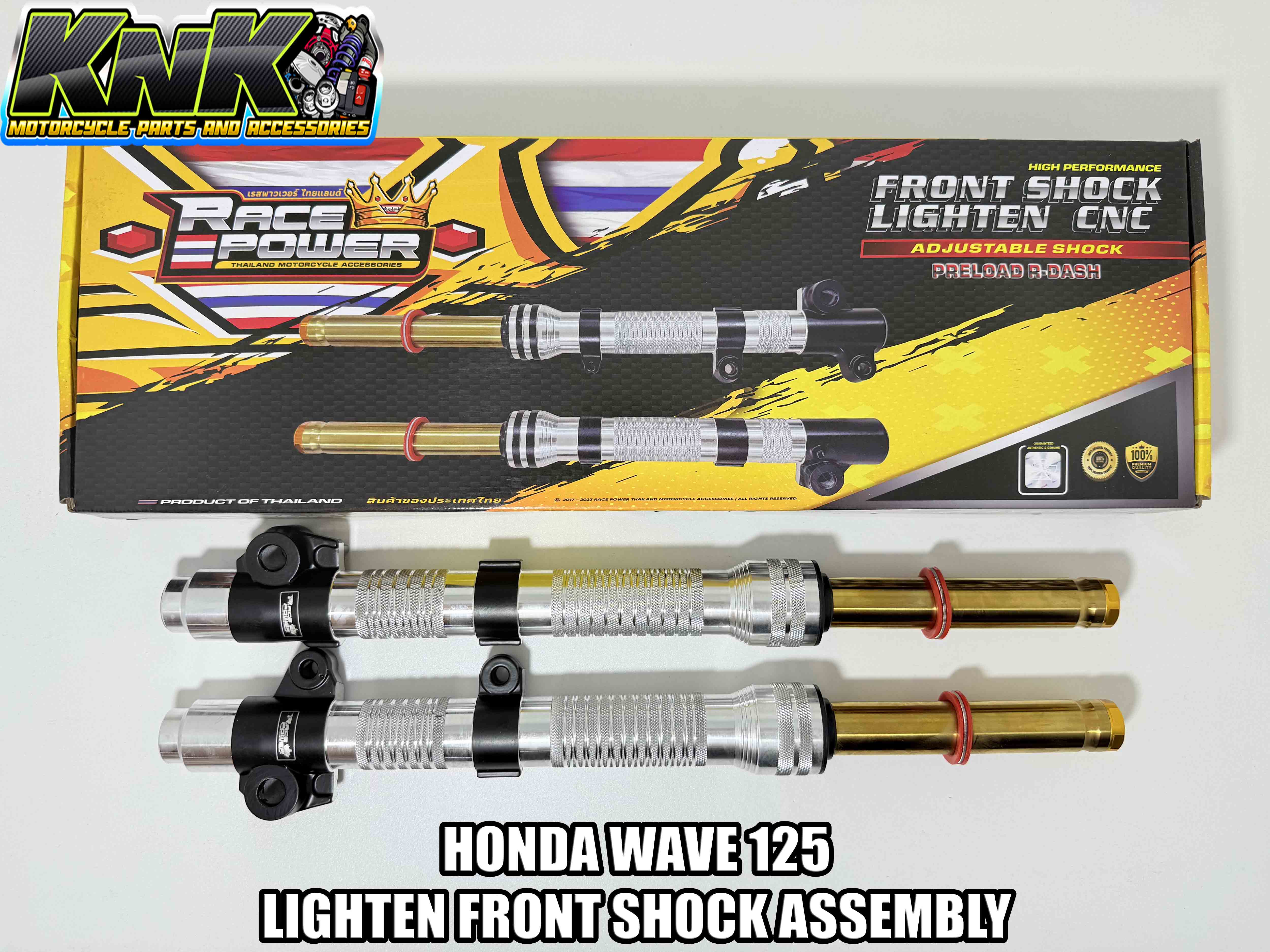 RACE POWER FRONT SHOCK ASSEMBLY FULLY ADJUSTABLE FOR CLICK / MIO ...