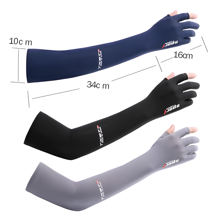 【COD】arm sleeve Ice Silk Arm Sleeves UV Protection bike gloves cover ...