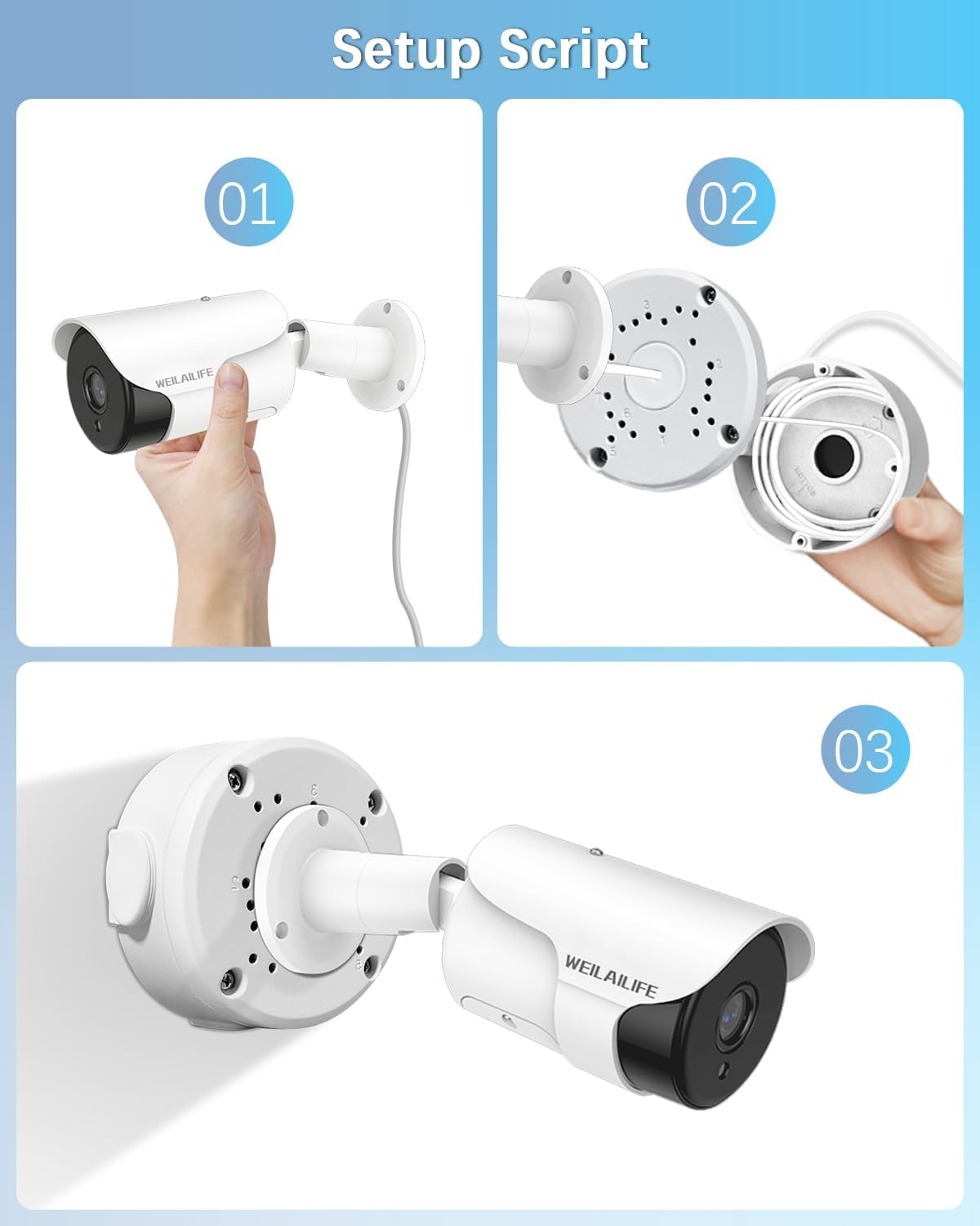 LLAN Dome Camera Junction Box Security Camera Bracket CCTV IP ...