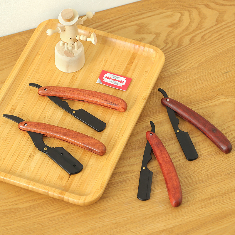 Labaha Household Manual Shaving Razor Wood Handle Retro Barber Shaver ...